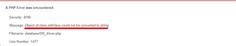 Fix Error Object Of Class Stdclass Could Not Be Converted To String
