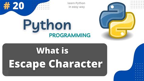 escape characters in python escape sequence python tutorial part 20 youtube
