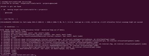 🐛 Bug Report Web Docker Container Gets Existed With Javascript Heap Out Of Memory