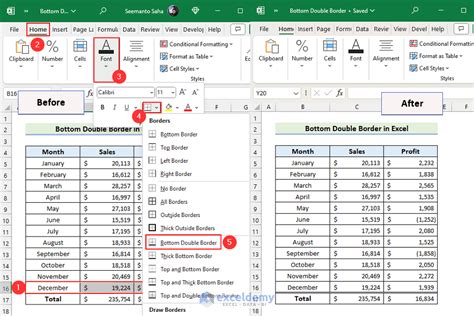 How To Apply A Bottom Double Border In Excel 2 Methods ExcelDemy