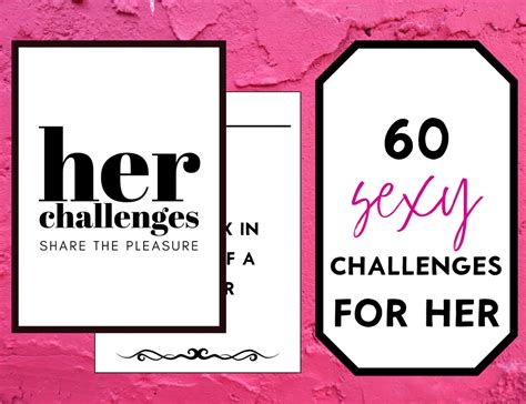 Sex Game 60 Sex Challenges For Her Printable Kinky Game For Couples Kinky Games Sexytoy For