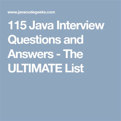 150 Java Interview Questions And Answers Java Code Geeks 2023 Interview Questions And