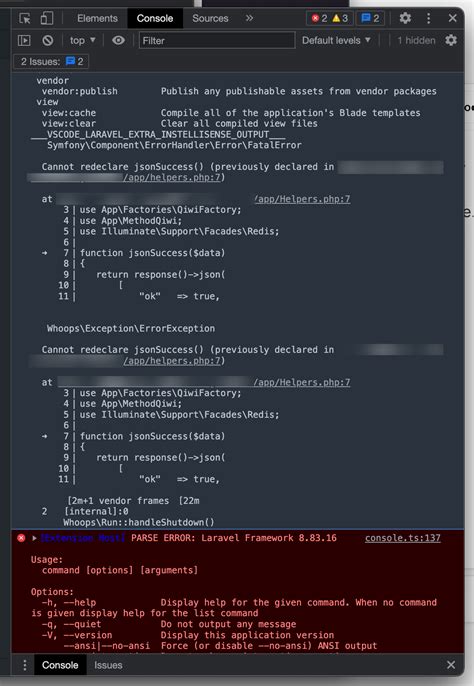 autocompletion doesn t work parse error · issue 71 · amir9480 vscode laravel extra
