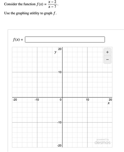 solved consider the function f x x−7x−2 use the graphing