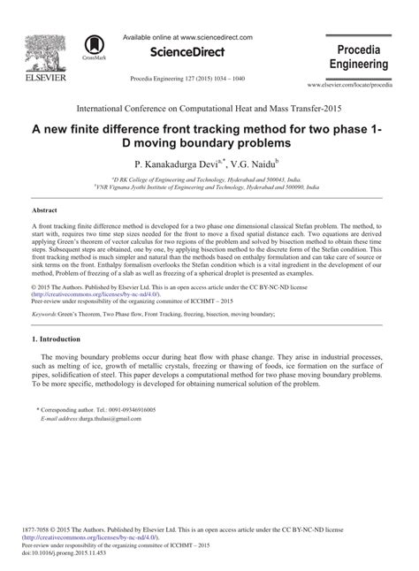 pdf a new finite difference front tracking method for two phase 1 d moving boundary problems