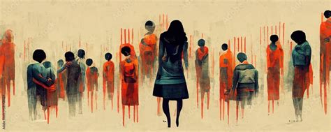 Human Trafficking And Kidnapping Modern Slavery Woman Sexually