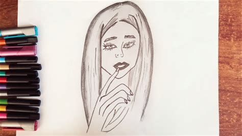 How To Draw A Girl Step By Step Pencil Sketch Youtube