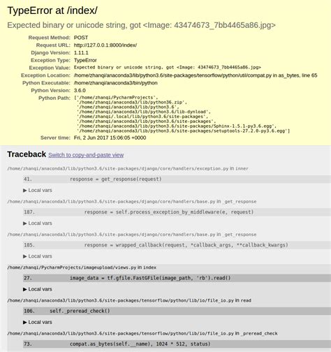 django typeerror at index expected binary or unicode string got stack overflow