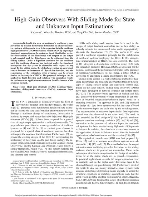 pdf high gain observers with sliding mode for state and unknown input estimation