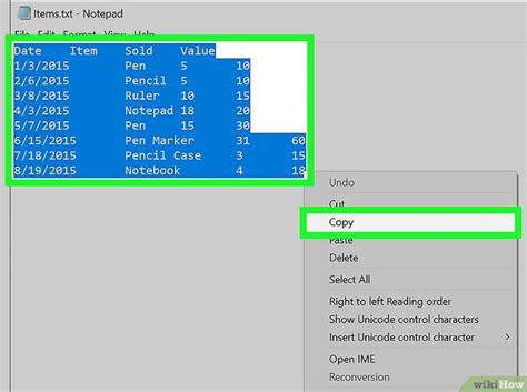 how to copy and paste delimited tab text in excel