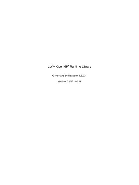 llvm openmp runtime library pdf subroutine runtime system