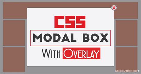 CSS Modal Box With Overlay Css Web Design Jquery