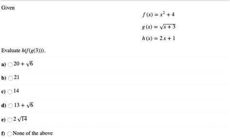 solved given the following function find f x 8 f x 2