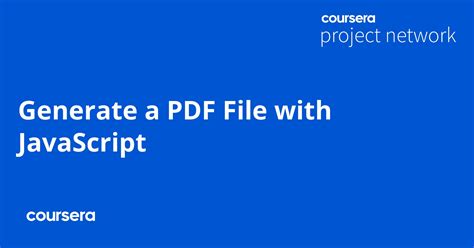 generate a pdf file with javascript coursya