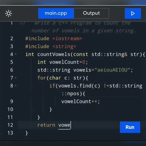 How To Write A C Program To Count The Number Of Vowels In The Given String Youtube