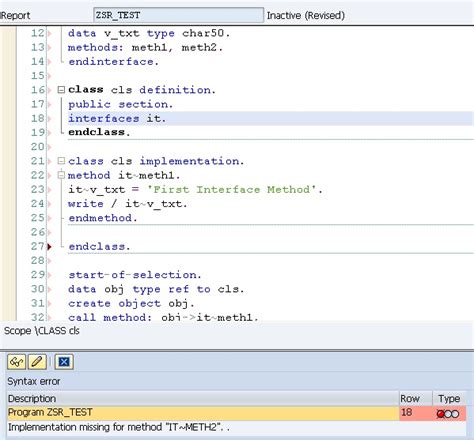 SAP ABAP 4 Tutorial All Methods Of Interface Must Be Implemented