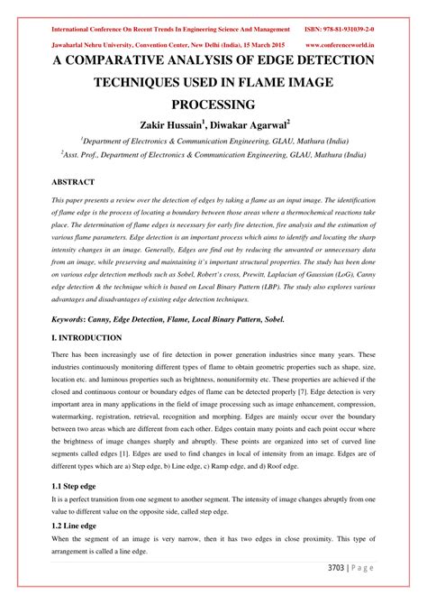 pdf a comparative analysis of edge detection techniques used in flame image processing