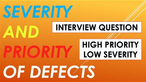 severity and priority of defects in software testing youtube