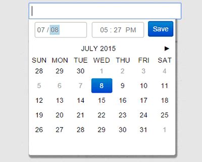 JQuery Filthypillow Fancy And Small Calendar Date Time Picker