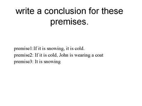 Tutorial2 Propositional Logic Write A Conclusion For These