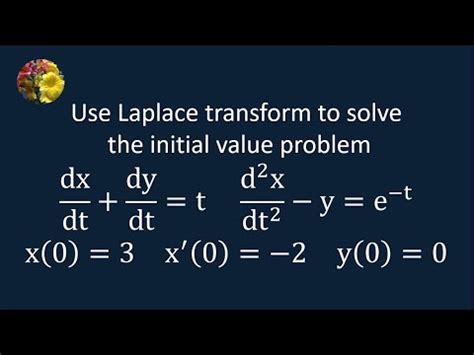 Solving Initial Value Problem Using Laplace Transformation YouTube
