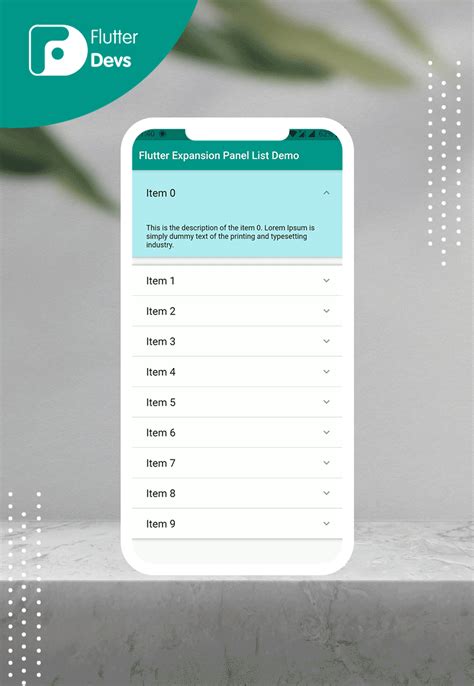 Flutter app creates a list of expansion panels flutter技巧