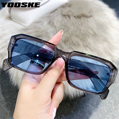 Yooske Brand Square Sunglasses Women Fashion Vintage Green Sun Glasses For Men Driving Goggles
