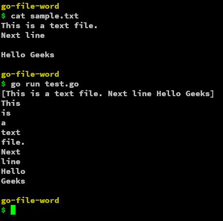 How To Read File Word By Word In Golang GeeksforGeeks