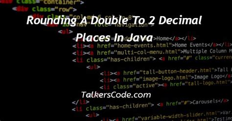 Rounding A Double To 2 Decimal Places In Java