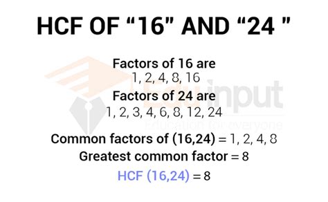 highest common factor hcf mean in math