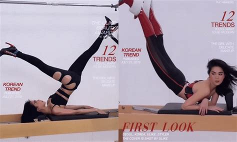 Ngọc Trinh tự tin đi giày cao gót 10cm tập Pilates nhìn các động tác
