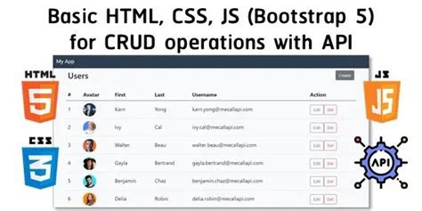 let s build a crud website with html css javascript and an external api