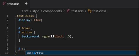 Css SCSS SASS Auto Intellisense Doesn T Work After Last Entry Issue