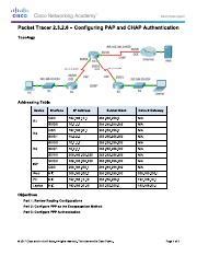 2 3 2 6 Packet Tracer Configuring PAP And CHAP Authentication Print