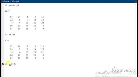 array indexing in matlab youtube