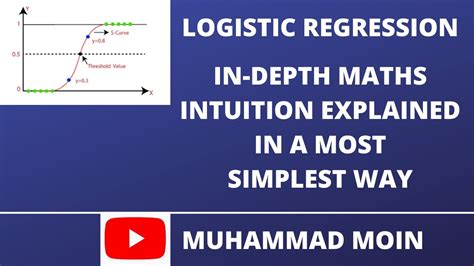 Logistic Regression In Depth Maths Intuition Explained In A Most