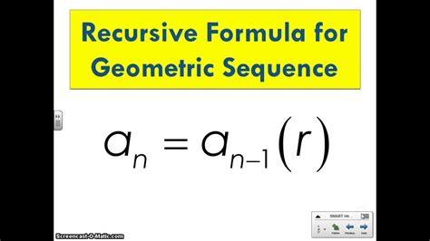 recursive formula worksheet