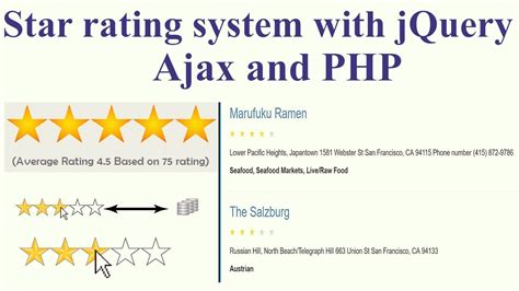 how to build star rating in php using jquery and ajax