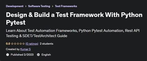 design and build a test framework with python pytest