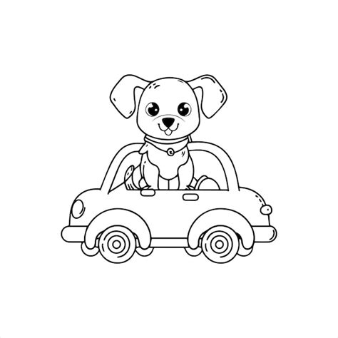 Ausmalbilder Hund Auto Bilder Kostenloser Download Auf Freepik