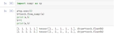 pytorch中tensor与numpy的相互转换 python技术站