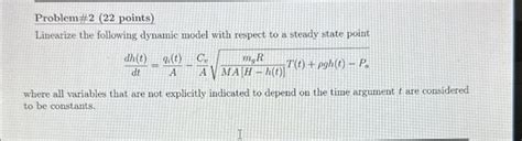 solved problem 2 22 points linearize the following