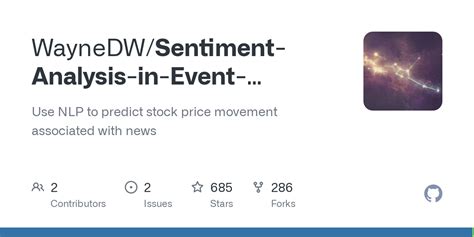 github waynedw sentiment analysis in event driven stock price movement prediction use nlp to