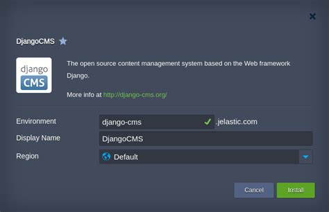 Django CMS Installation To The Cloud Virtuozzo