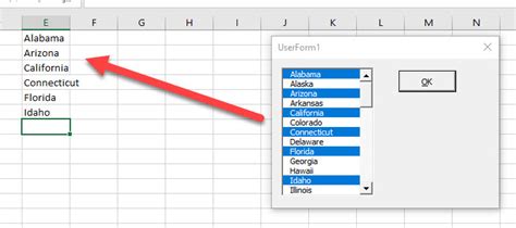 Vba Listbox Selected Item Automate Excel