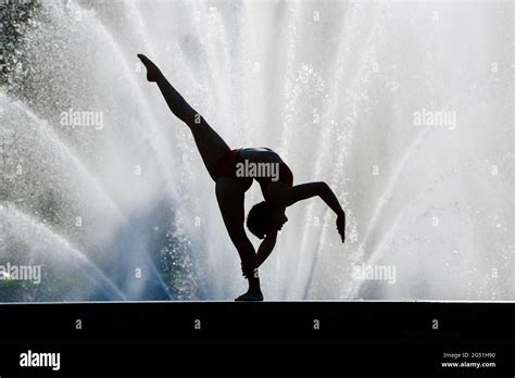 Woman Leg In Air Silhouette