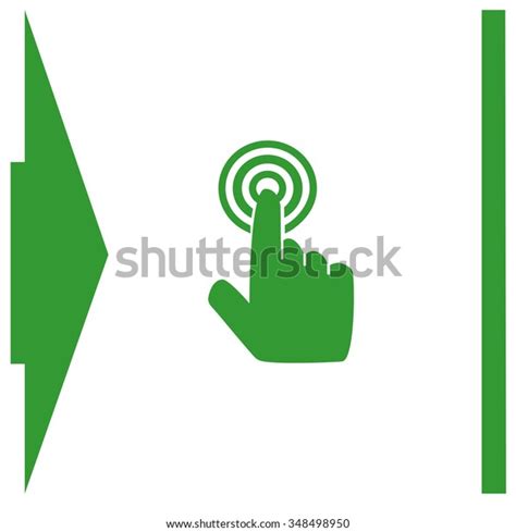 Click Hand Vector Icon Stock Vector Royalty Free 348498950 Shutterstock