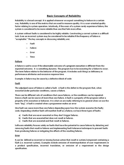 basic concepts of reliability pdf reliability engineering markov chain