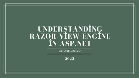 understanding razor view engine in asp by codewithhonor medium