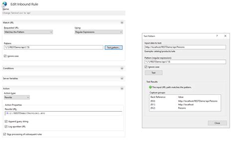 url rewriting iis url rewrite service1 svc to api stack overflow